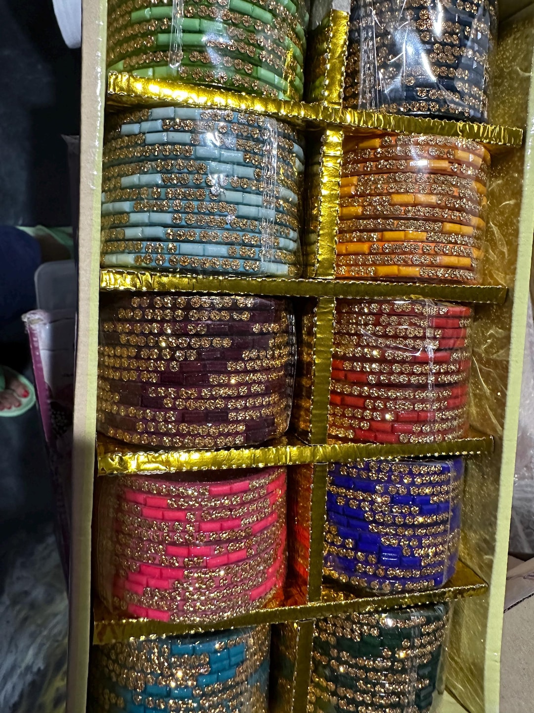 12 Piece Designer Glass Bangles - 1 Dozen Indian Glass Bangles for ...