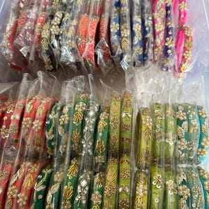 1 Pair Maggam Work Raw Silk Bangles - Indian Designer Bangles for ...