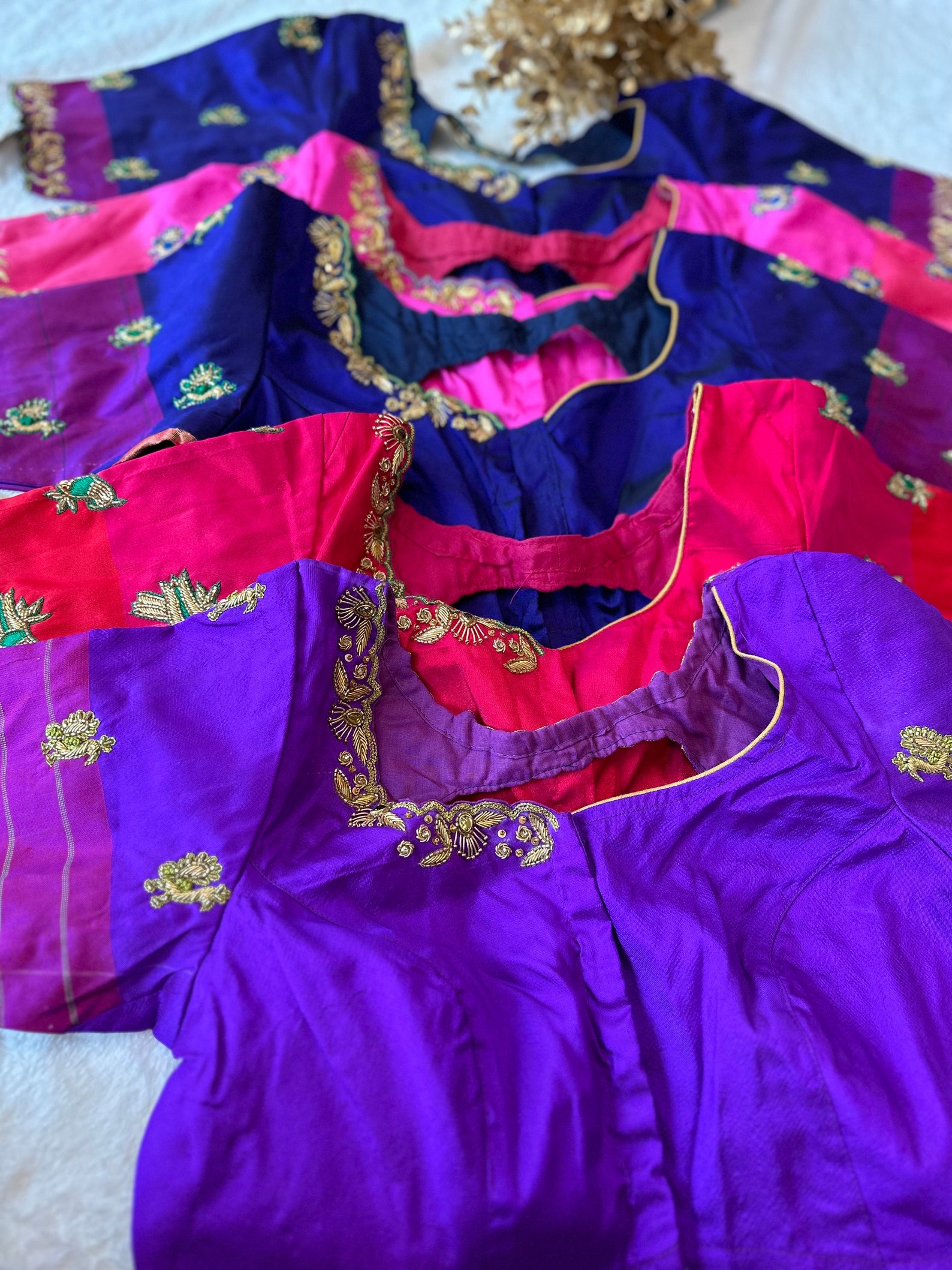 Paithani Pure Silk Readymade Blouse With Embroidery Aari Work - Etsy