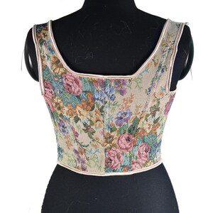 Vintage Floral Corset Branch Flower Corset Renaissance Front - Etsy