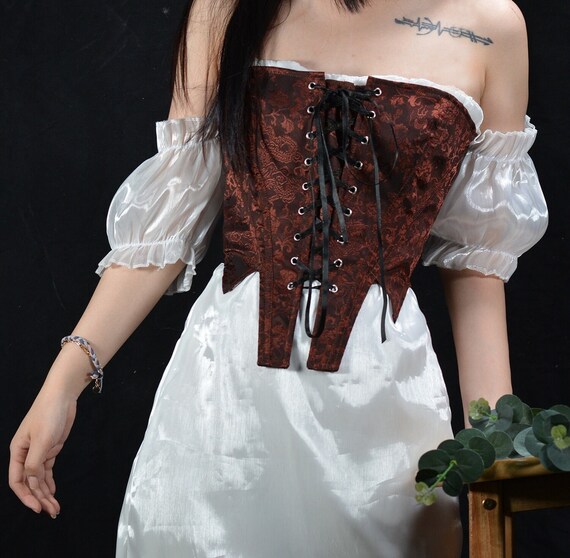 Renaissance Floral Corset Vintage Skinny Medieval Corset - Etsy
