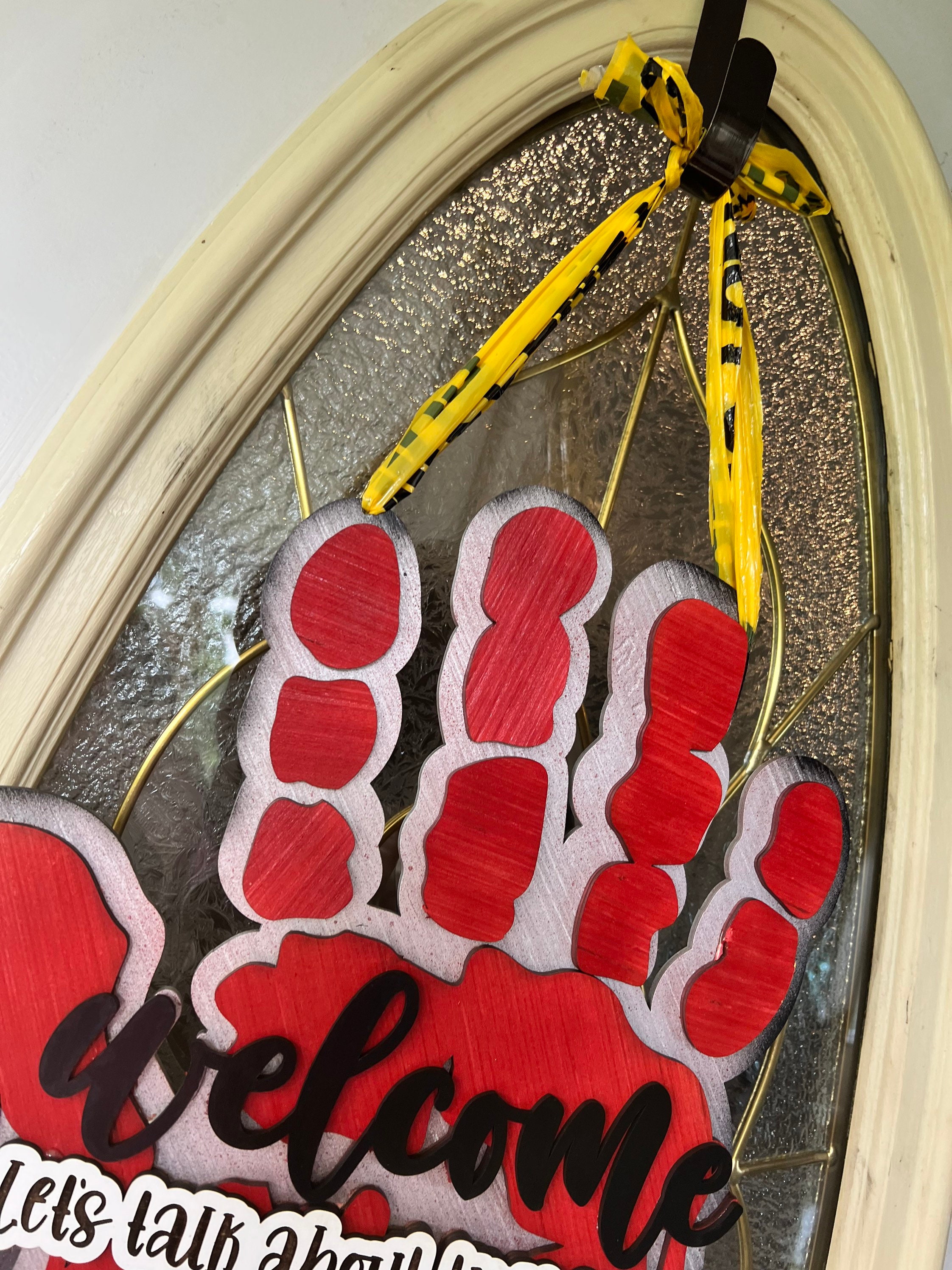 True Crime Horror Hand Door Hanger - Etsy