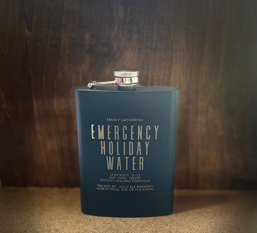Holly Water, Holiday Flask, Funny Flask, Christmas Gift, Family ...