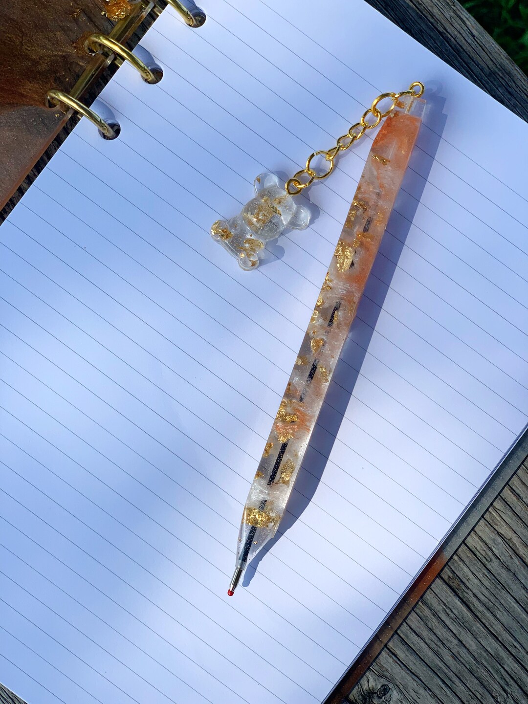 Gold Flakes Marble Resin Bookmark Personalized Bookmark - Etsy