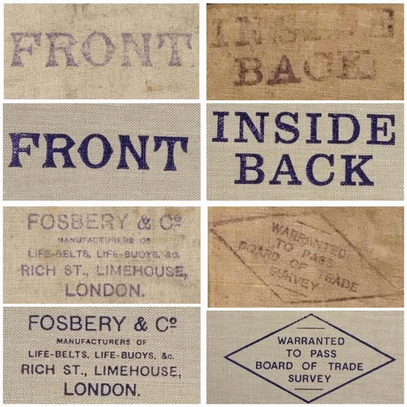 RMS Titanic Life Jacket Replica- Ink Stamped - Etsy
