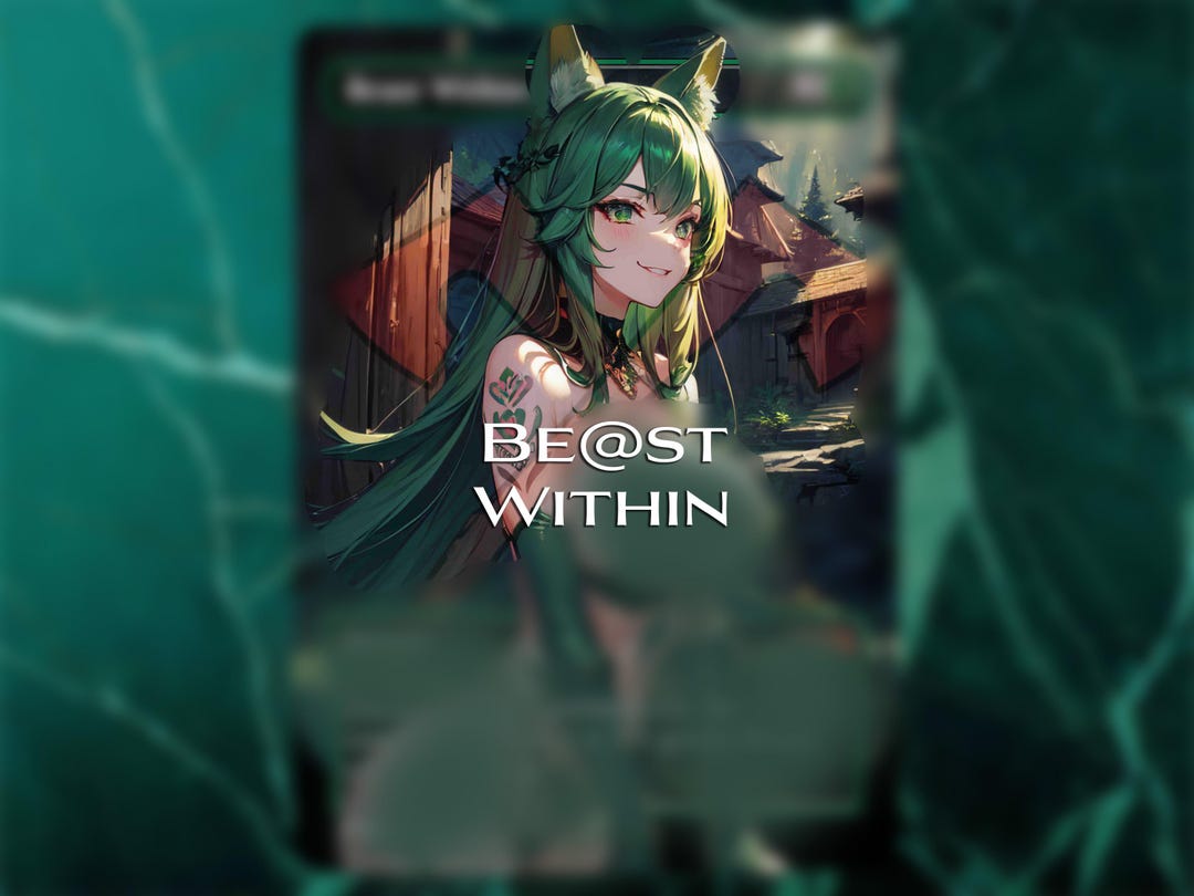 Beast Within MTG Waifu Anime Proxy Commander Magic the Gathering - Etsy