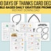 30 Days of Thanks, Gratitude Printable Cards, Family Devotional ...