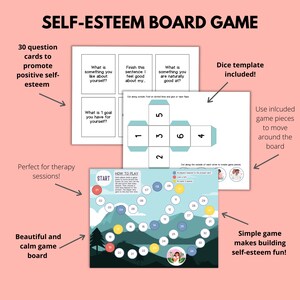 Self-esteem Board Game: Mental Health Therapy and Counseling ...