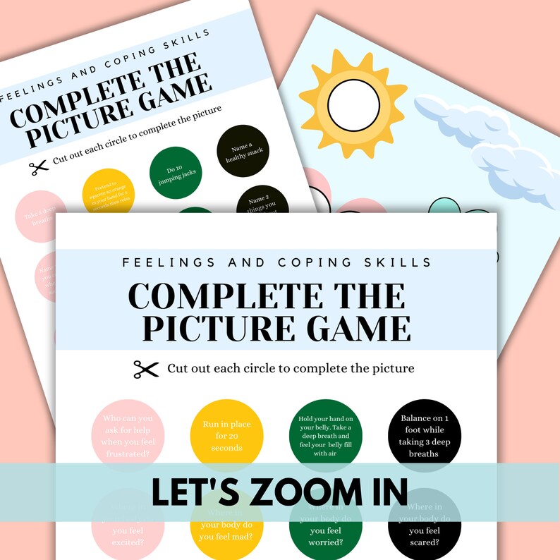 Coping Skills Printable, Feelings Activity, Mental Health Game, Anxiety ...