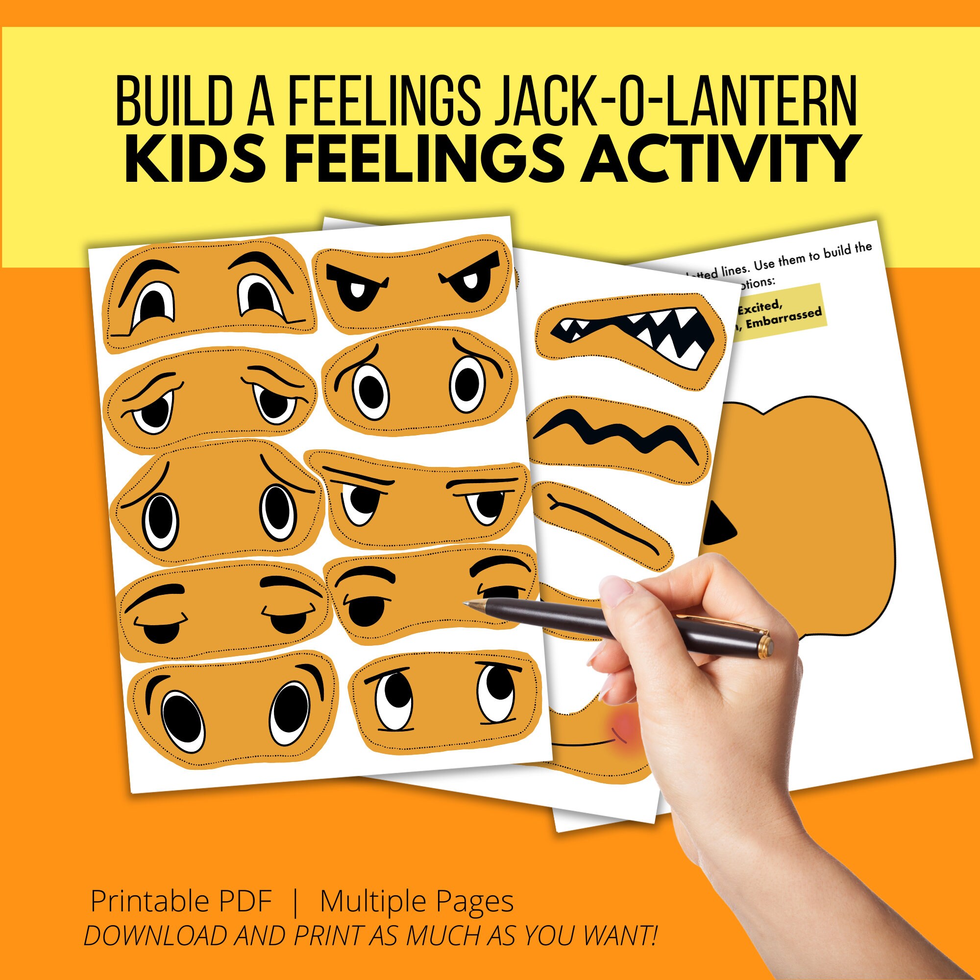 Feelings Therapy Game, Homeschool Emotions Activity, Fall Preschool ...