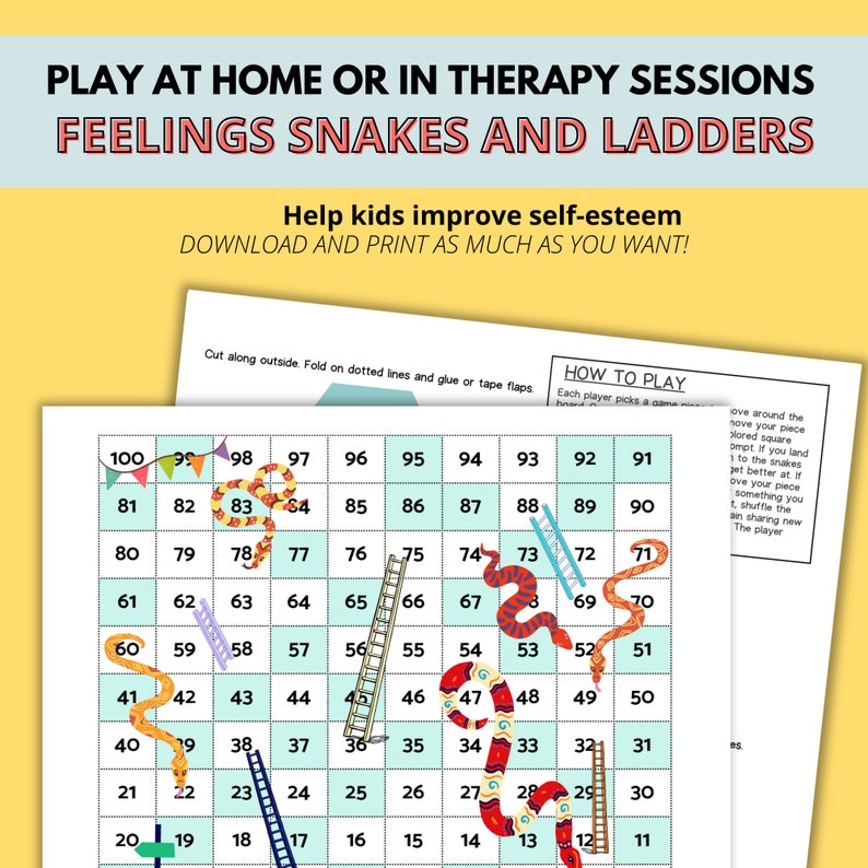 Feelings Game, Play Therapy Activity, Counseling Printable, Kids Group ...