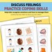 Coping Skills Game, Matching Game Printable, Kids Feelings, Therapy ...