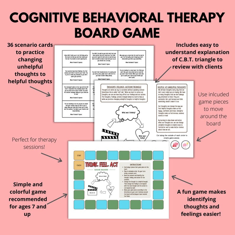 CBT Game: Mental Health Cognitive Behavioral Therapy Activity for Kids ...