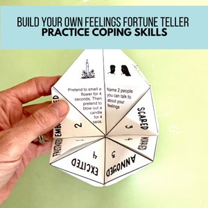 Coping Skills Cootie Catcher Fortune Teller: Kids Mental Health Therapy ...
