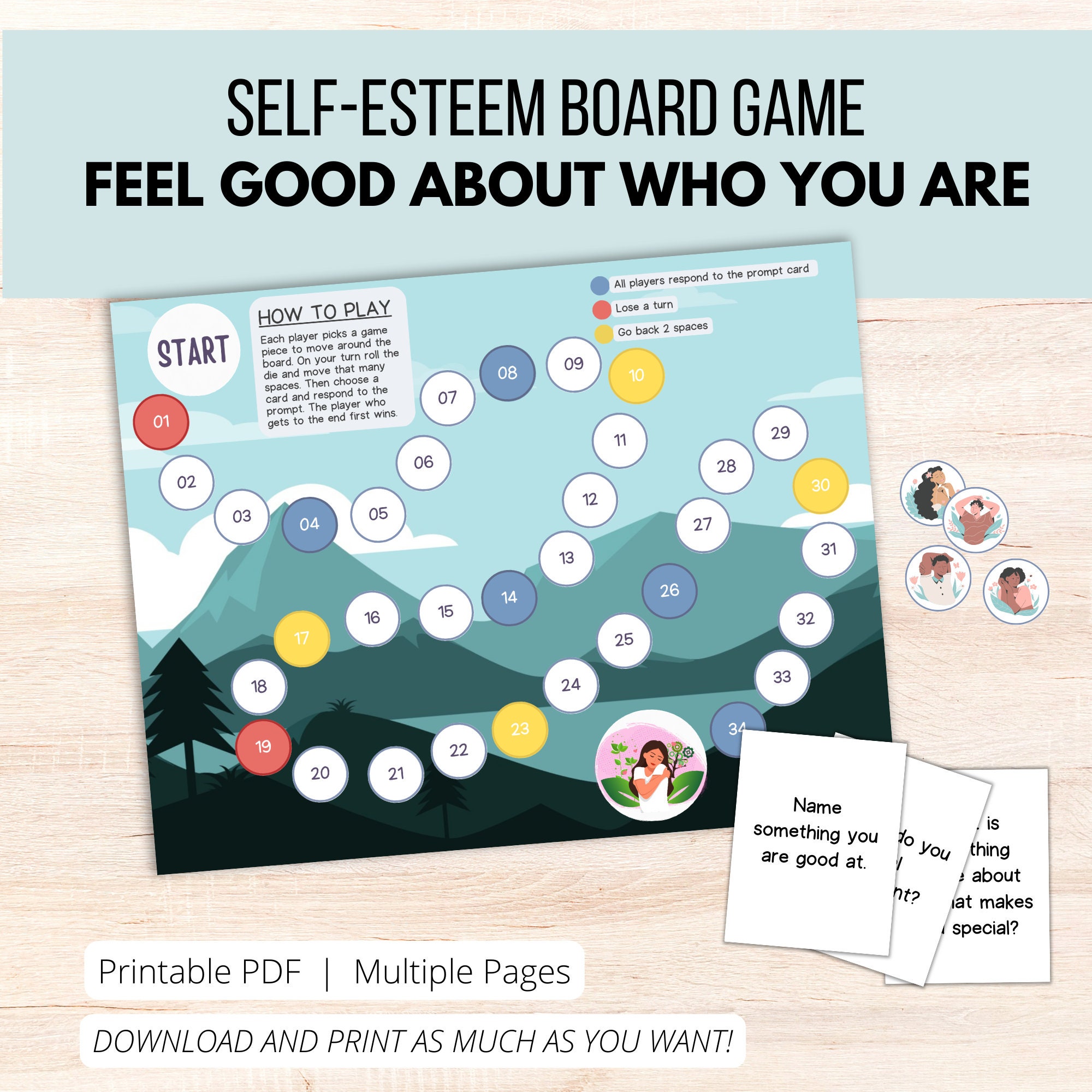Self Esteem Game Mental Health Therapy Activity Counseling - Etsy Canada