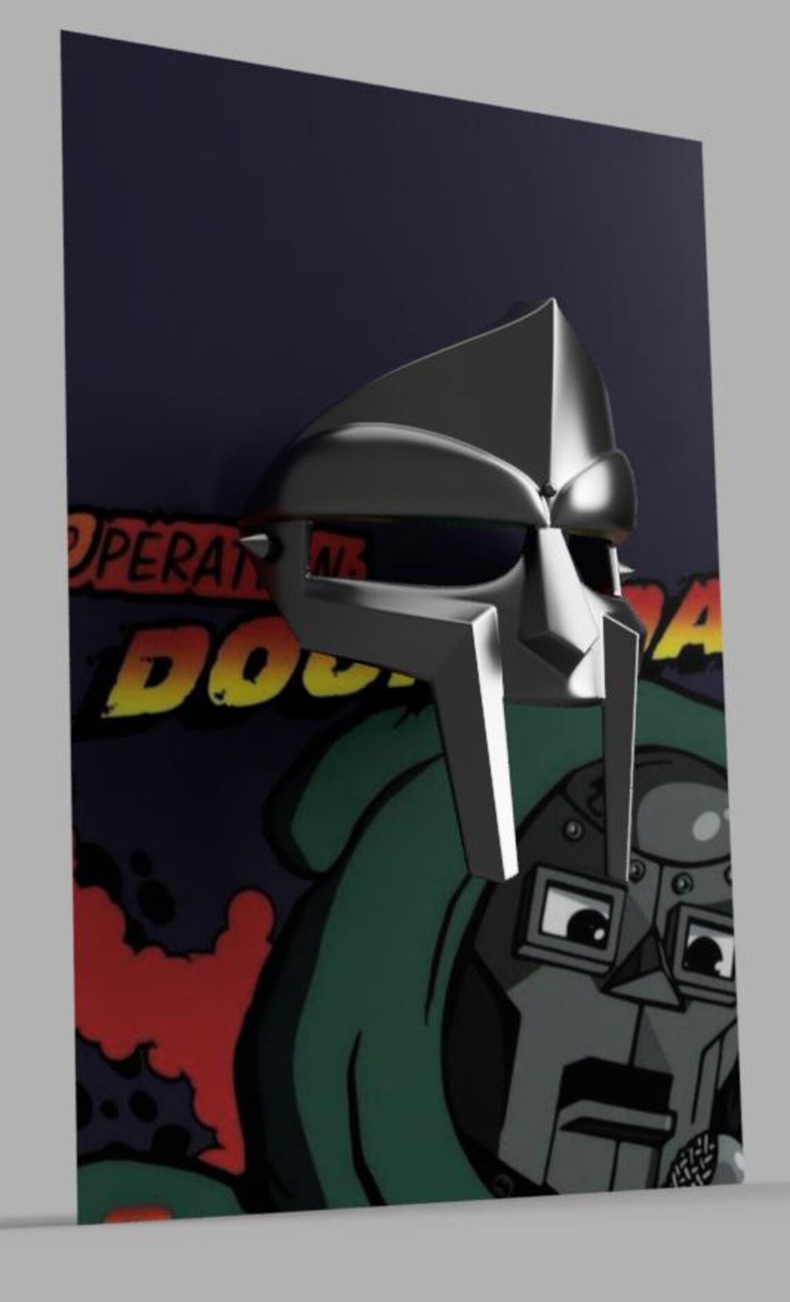 MF Doom Mask Full Size 3D Print Ready! High Quality Digital File - Etsy