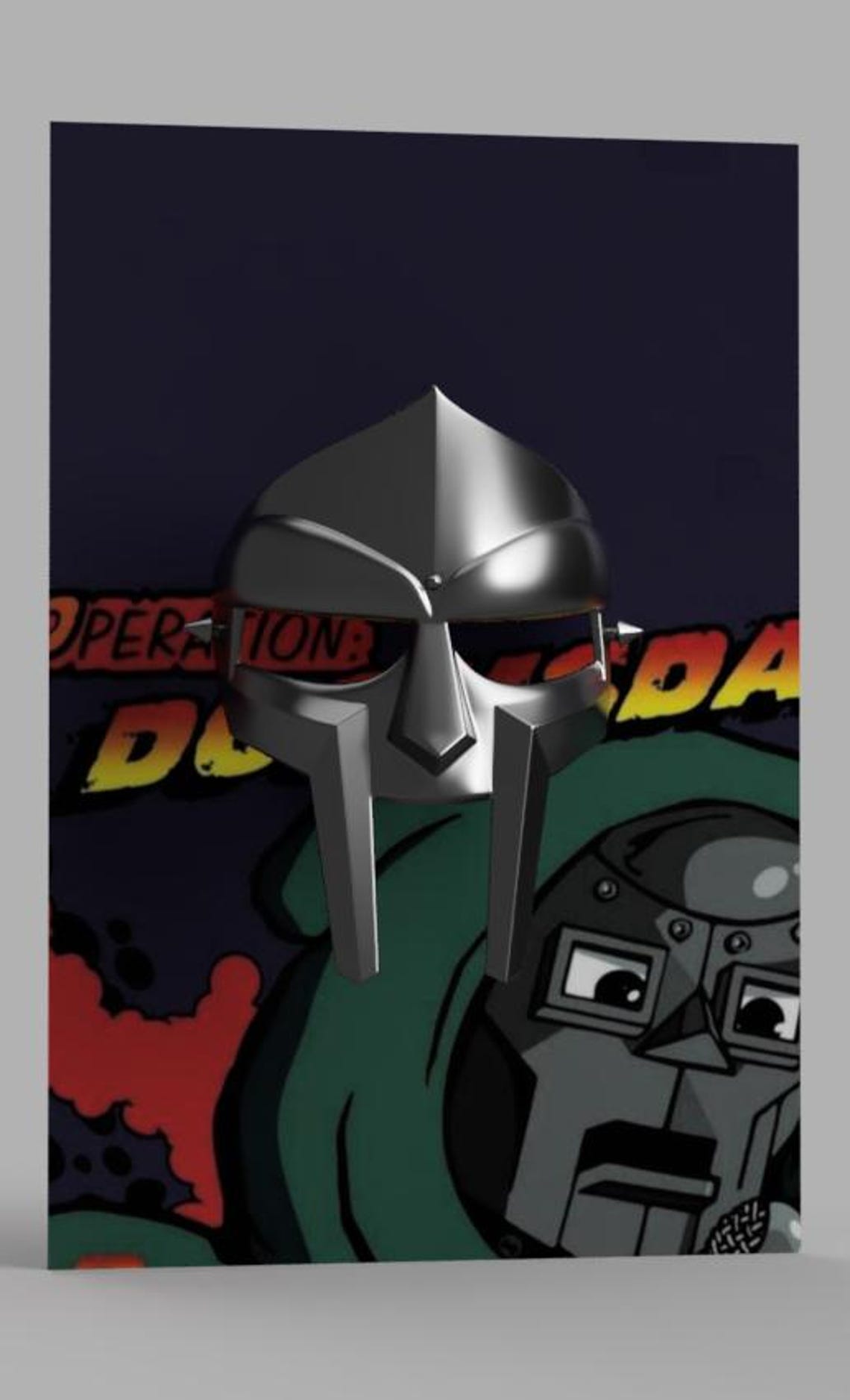 MF Doom Mask Full Size 3D Print Ready! High Quality Digital File - Etsy