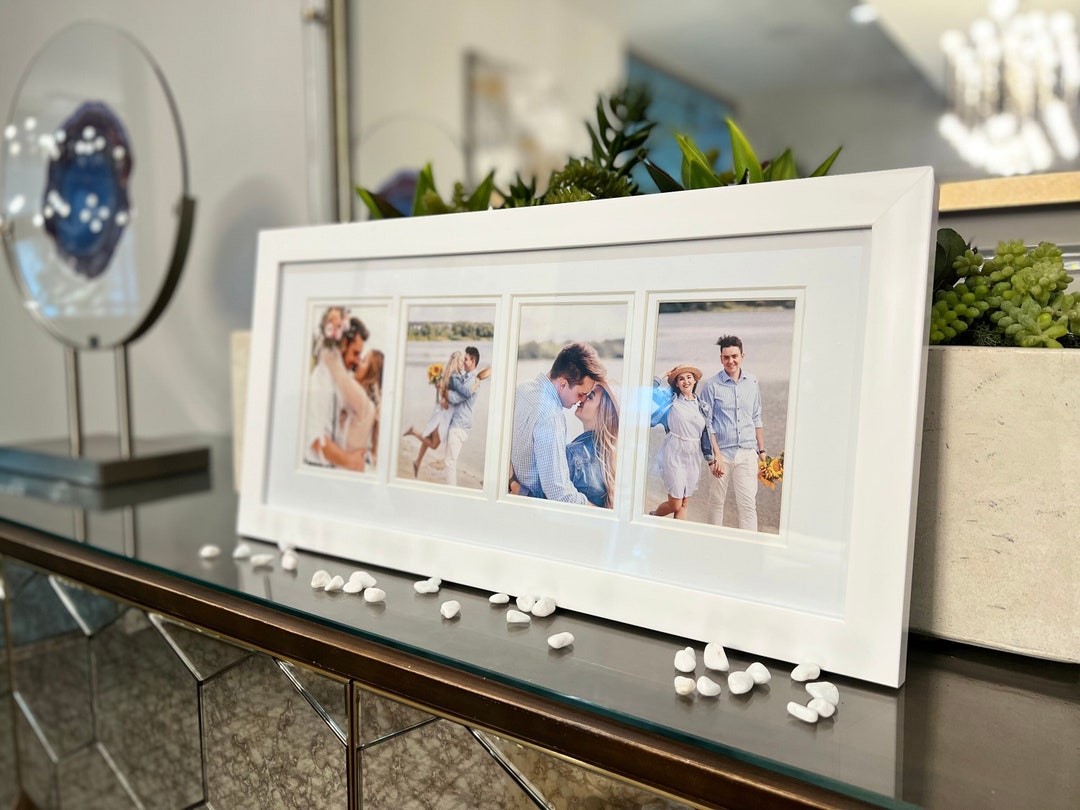 White Photo Frame / 4 Openings Photo Frame / Wedding Photo Frame ...