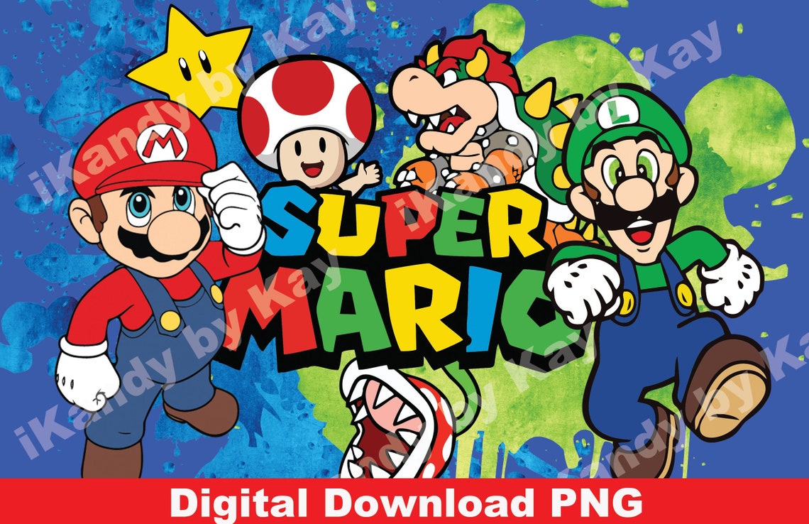 Super Mario PNG Digital Download, Supermario, Super Mario Sublimation ...