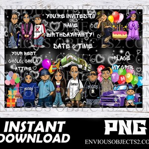 Mijos Invitation, Cholo Party, Lil Homie Birthday Bundle, 90 Birthday ...