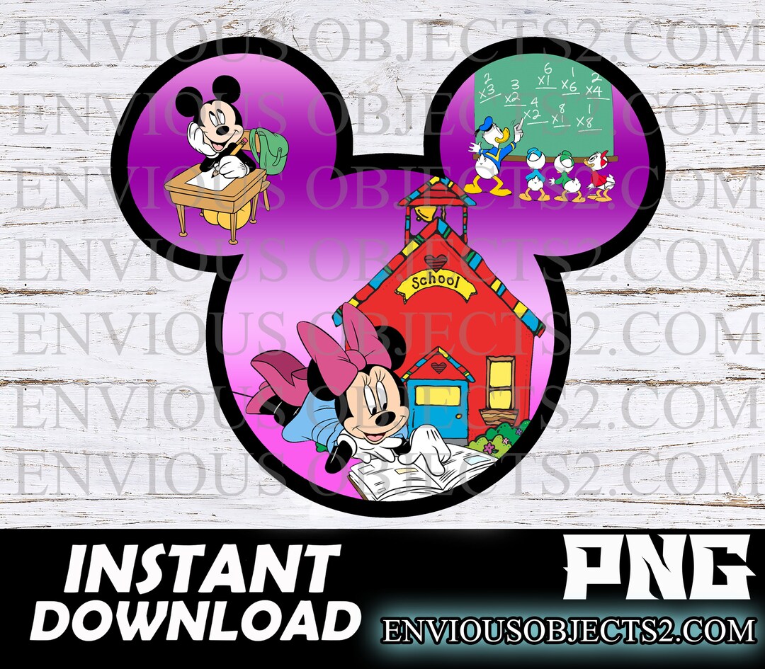 Minnie Mouse Minnie Mouse Back to School Minnie Mouse Png - Etsy