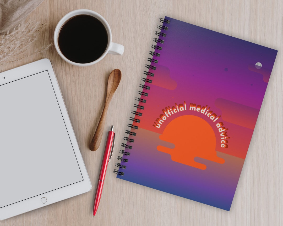Unofficial Medical Advice Spiral Ruled Line Notebook,gag Gift,funny ...