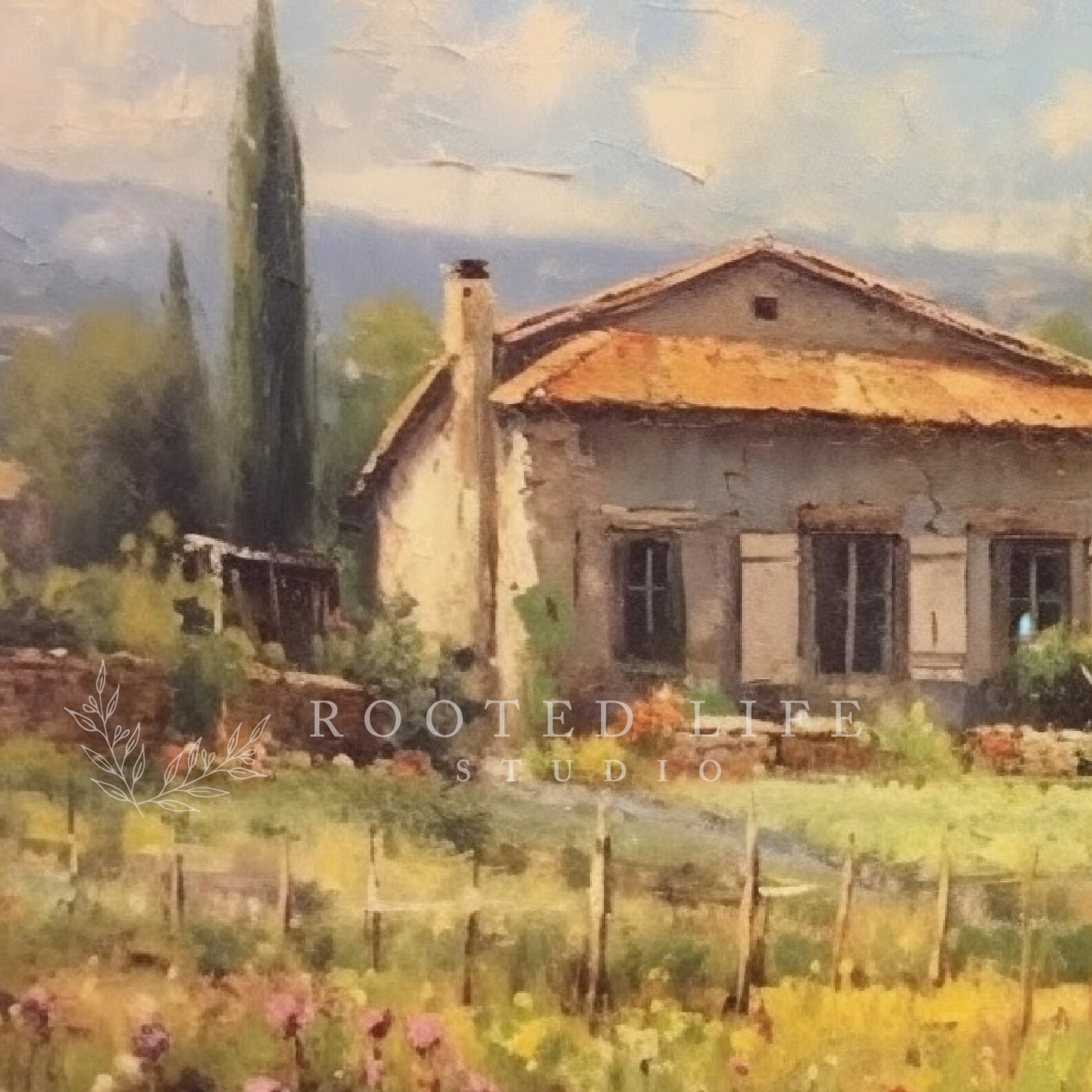 Vintage French Countryside | Farm House Wall Art | Country Farmhouse ...