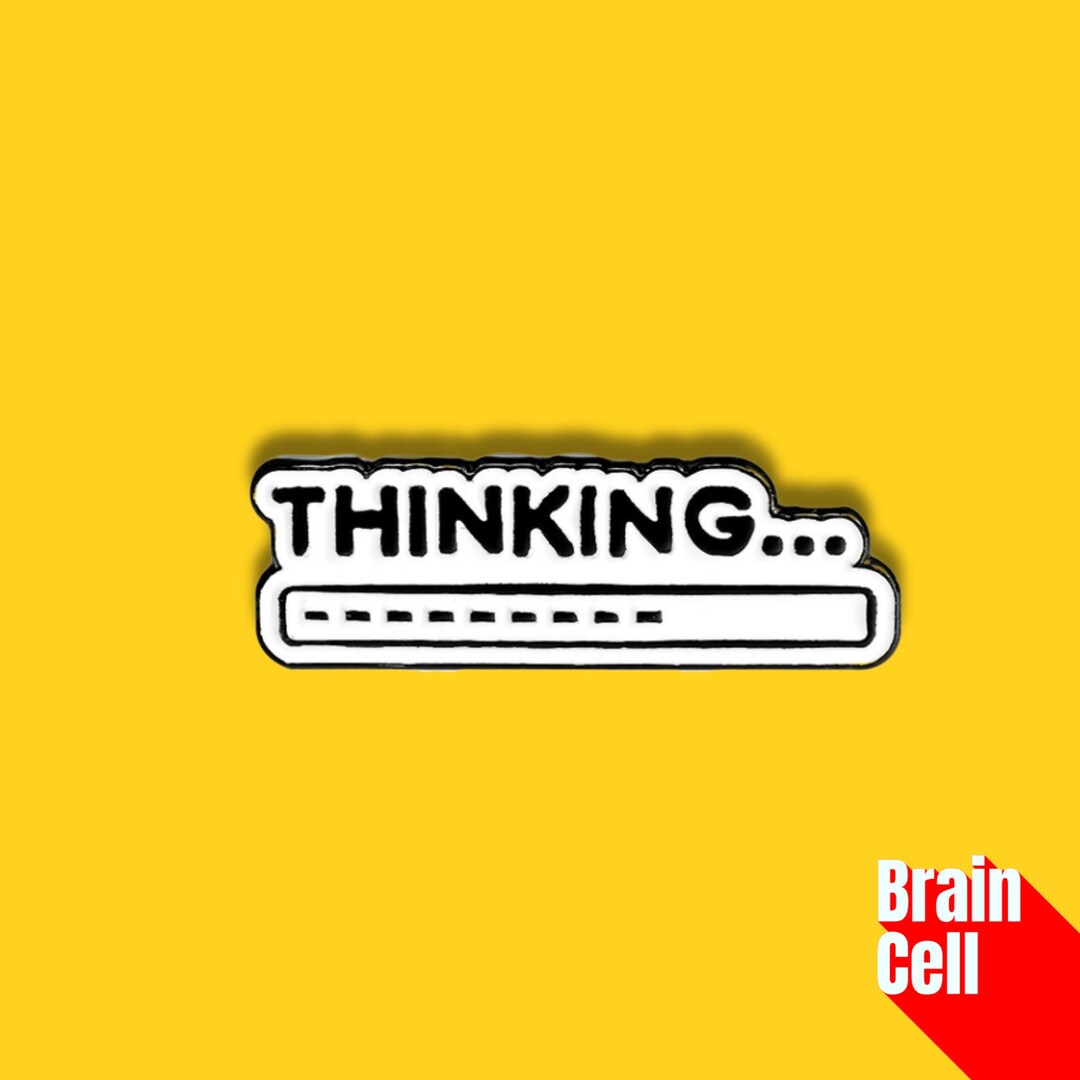 Thinking Loading Bar Enamel Pin: Introvert Humor Accessory - Etsy