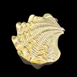 VTG Brass Clam Shell Hinged Box Holiday Glam Regency Large Rare ...