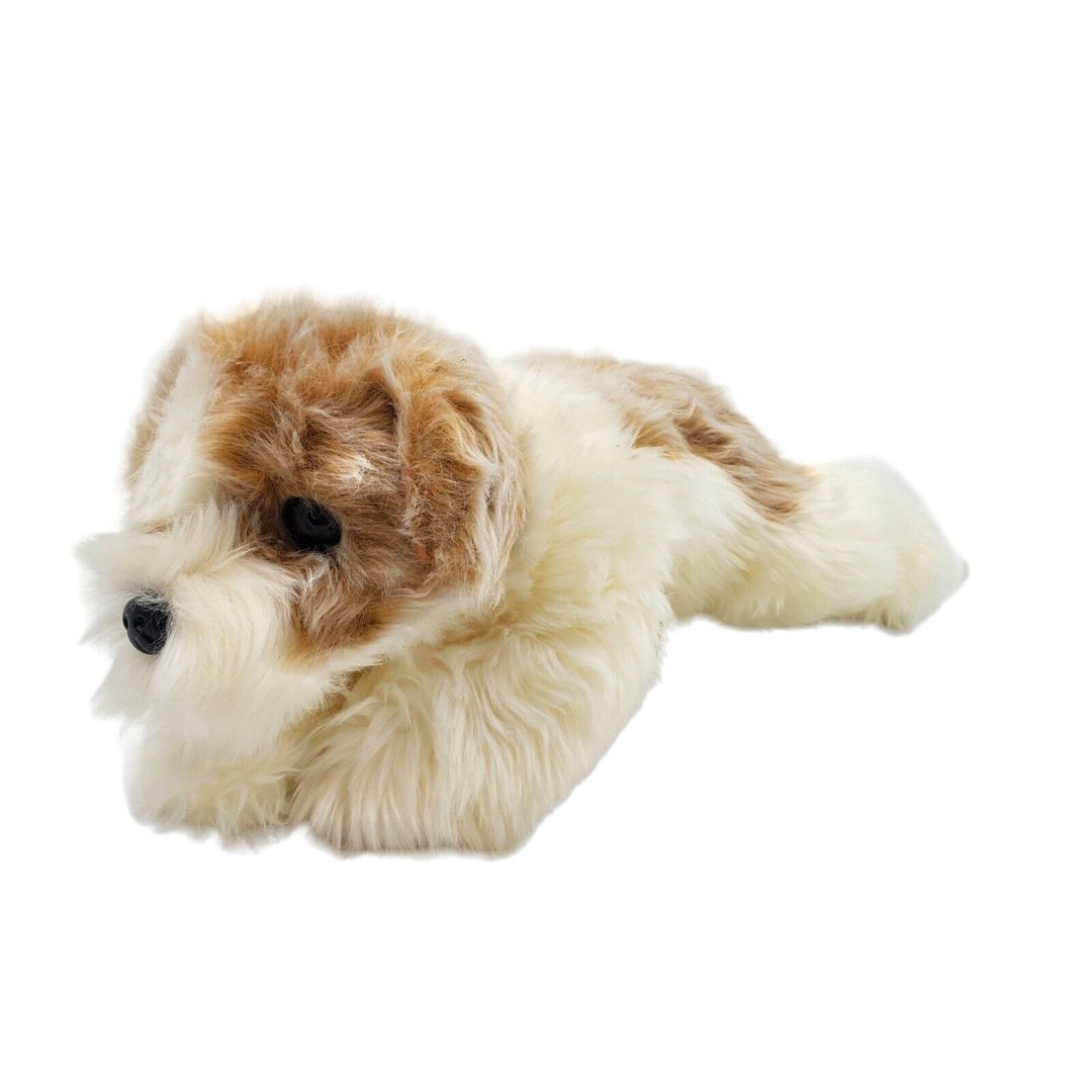 14 TY Classic Perkins Tan White Laying Puppy Dog Plush - Etsy