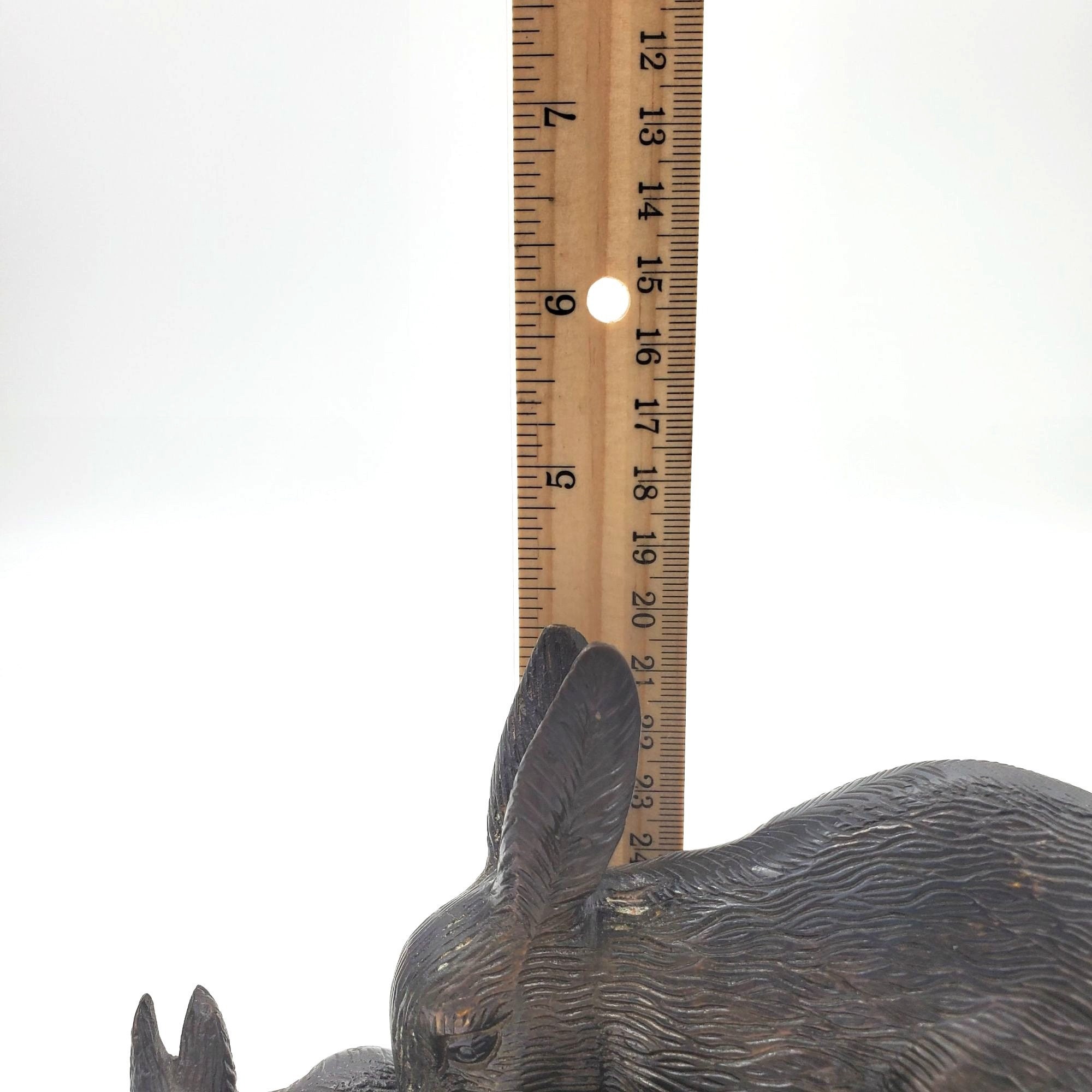 Vintage Bronze Rabbit and Babies Statue Bunny French Country - Etsy