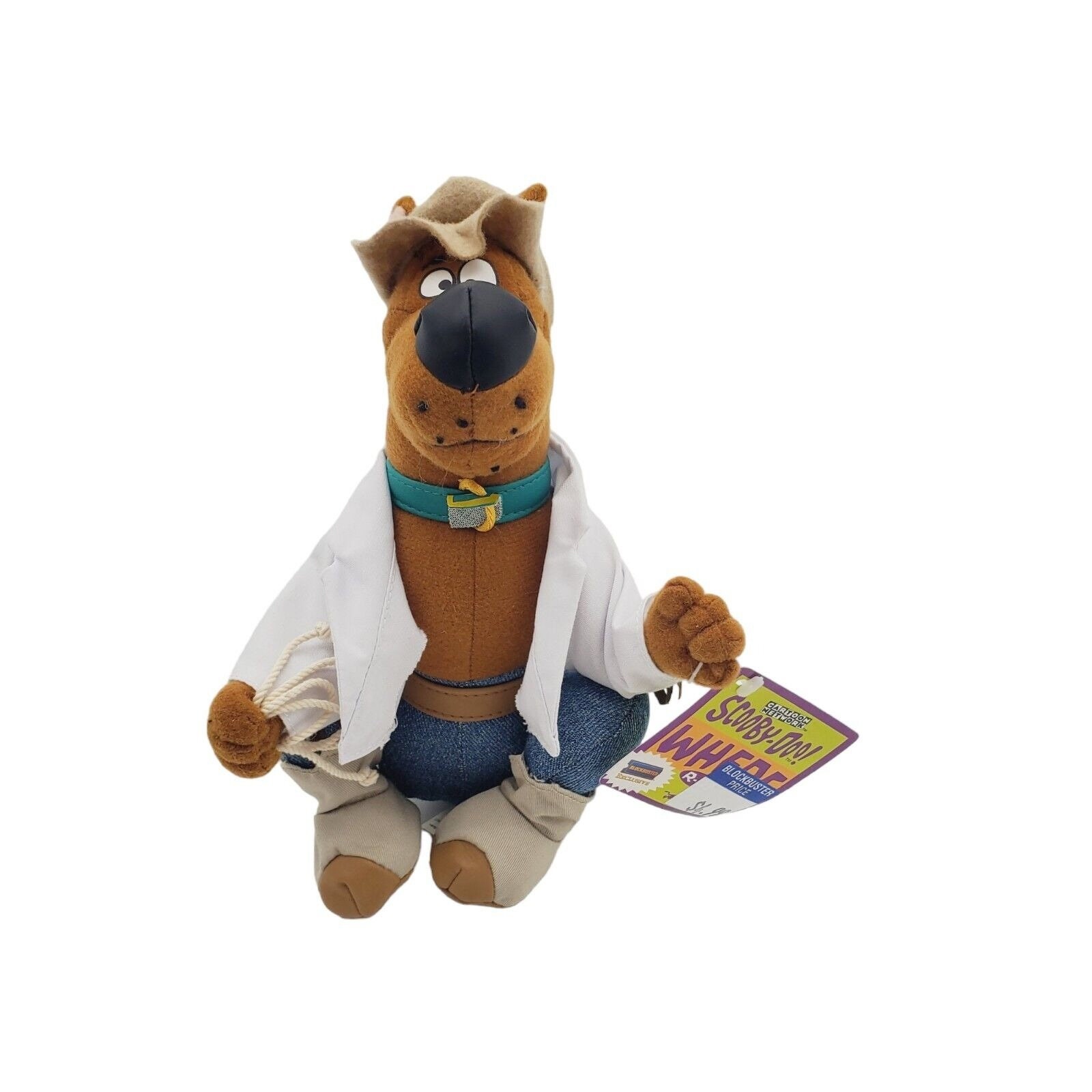 VTG Scooby Doo Cowboy Plush 2000 Blockbuster Exclusive Stuffed Animal ...