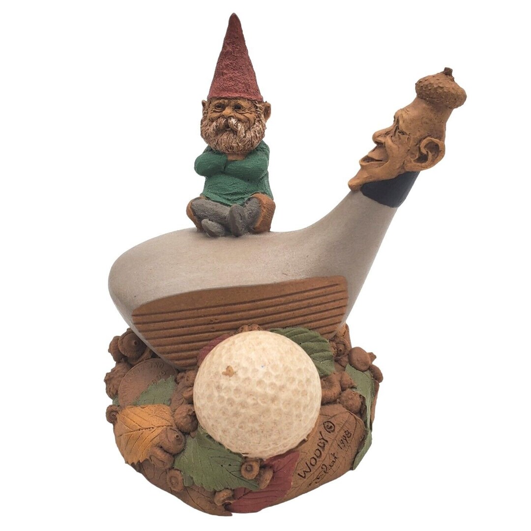 Rare Tom Clark Gnome Golf Ball Collectible Club Woody Figurine Signed ...