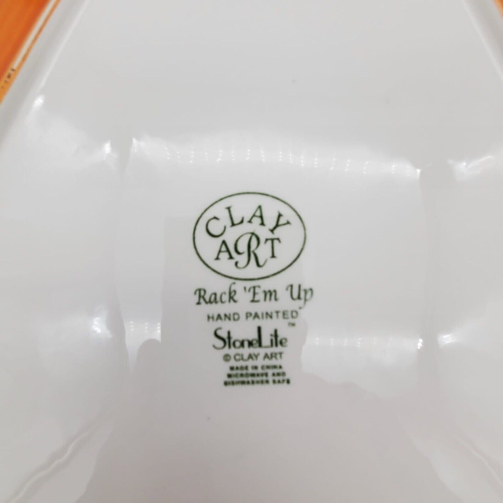 CLAY ART 'rack Em Up' Pool Balls Serving Platter and Bowl - Unique ...