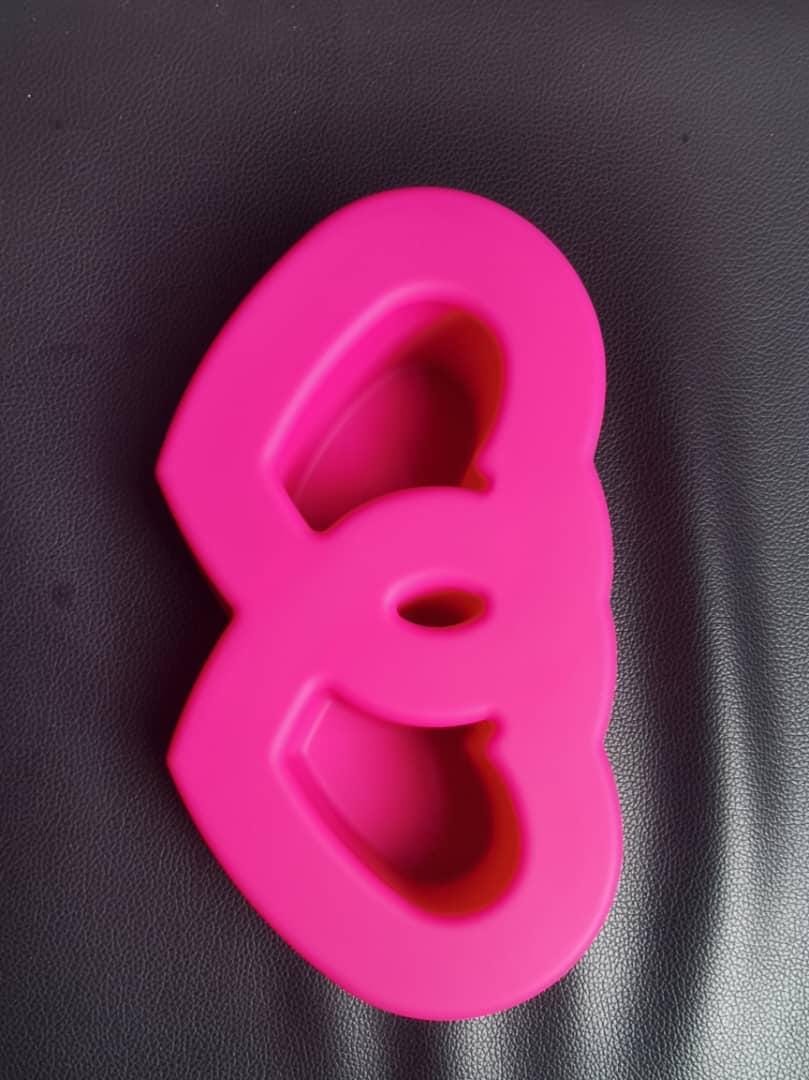 12 Inch Mega Double Pink Heart Mold - Etsy