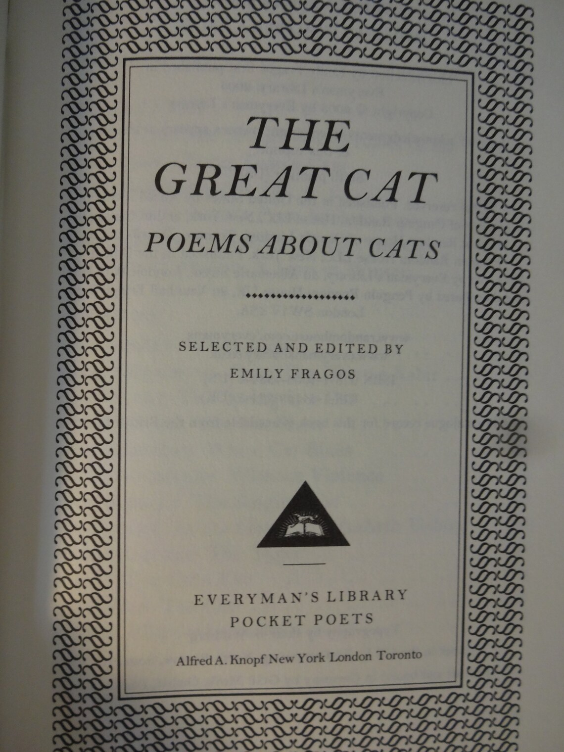 The Great Cat, Poems About Cats, Selected and Edited by Emily Fragos - Etsy