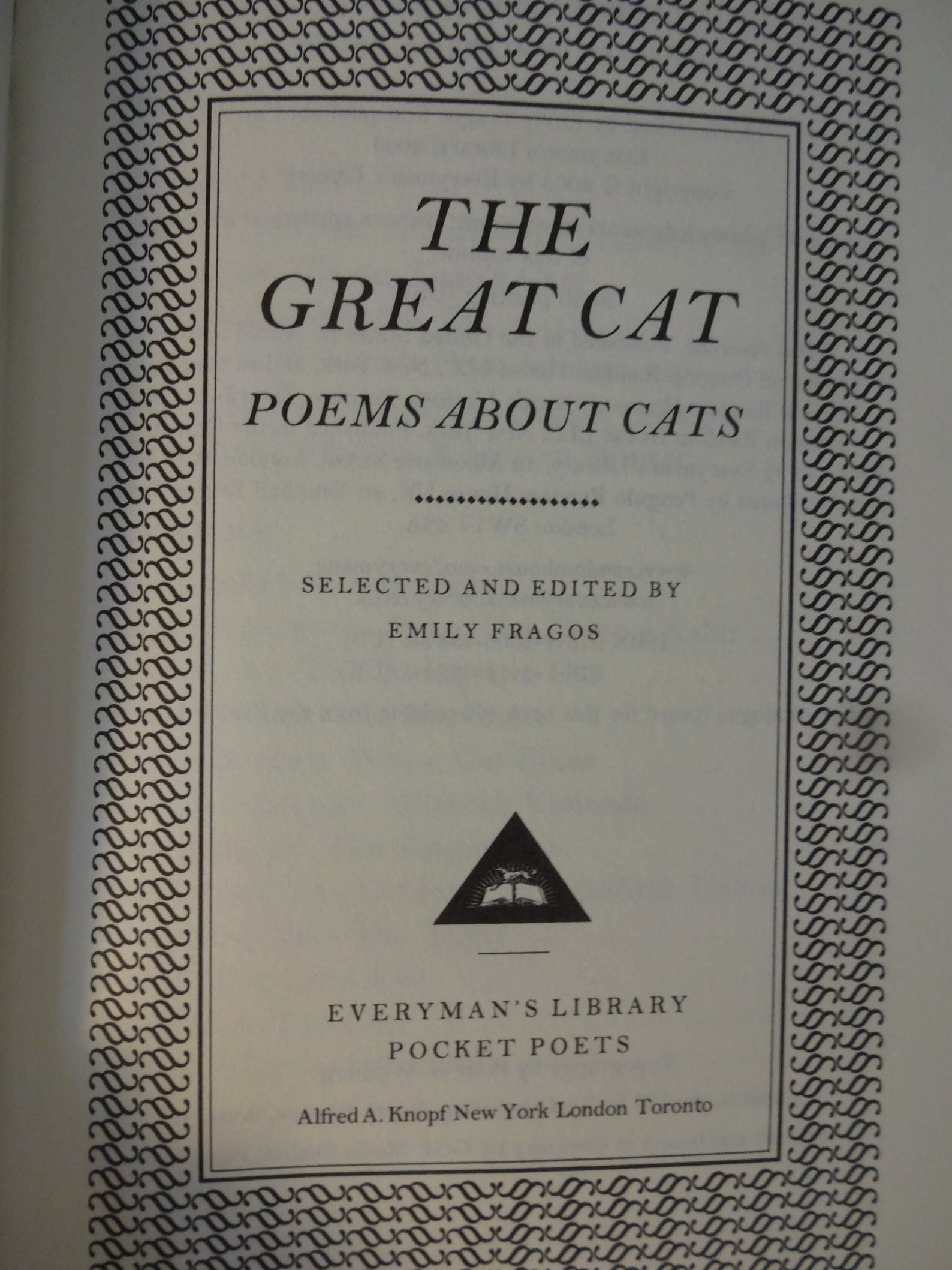 The Great Cat, Poems About Cats, Selected and Edited by Emily Fragos - Etsy