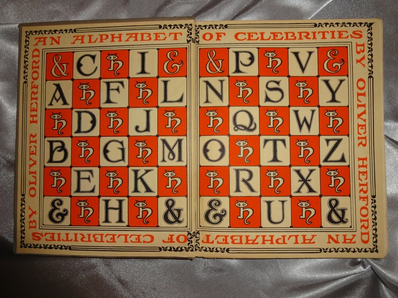 An Alphabet of Celebrities, by Oliver Herford - Etsy