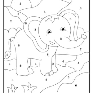Children's Color by Number Printable PDF Printable Coloring Pages ...