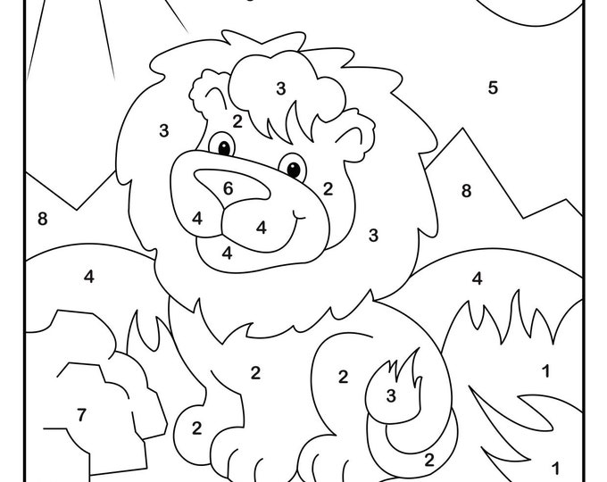Children's Color by Number Printable | PDF - Printable Coloring Pages ...