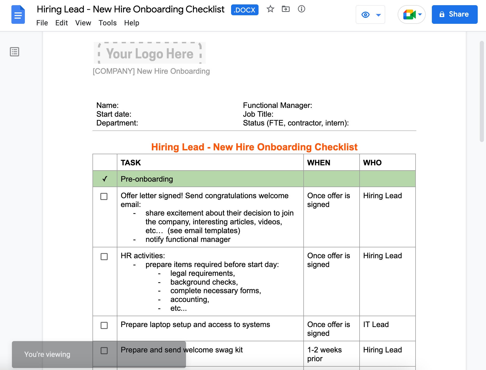 New Hire Toolkit Onboarding Tools for Managers & Buddies - Etsy
