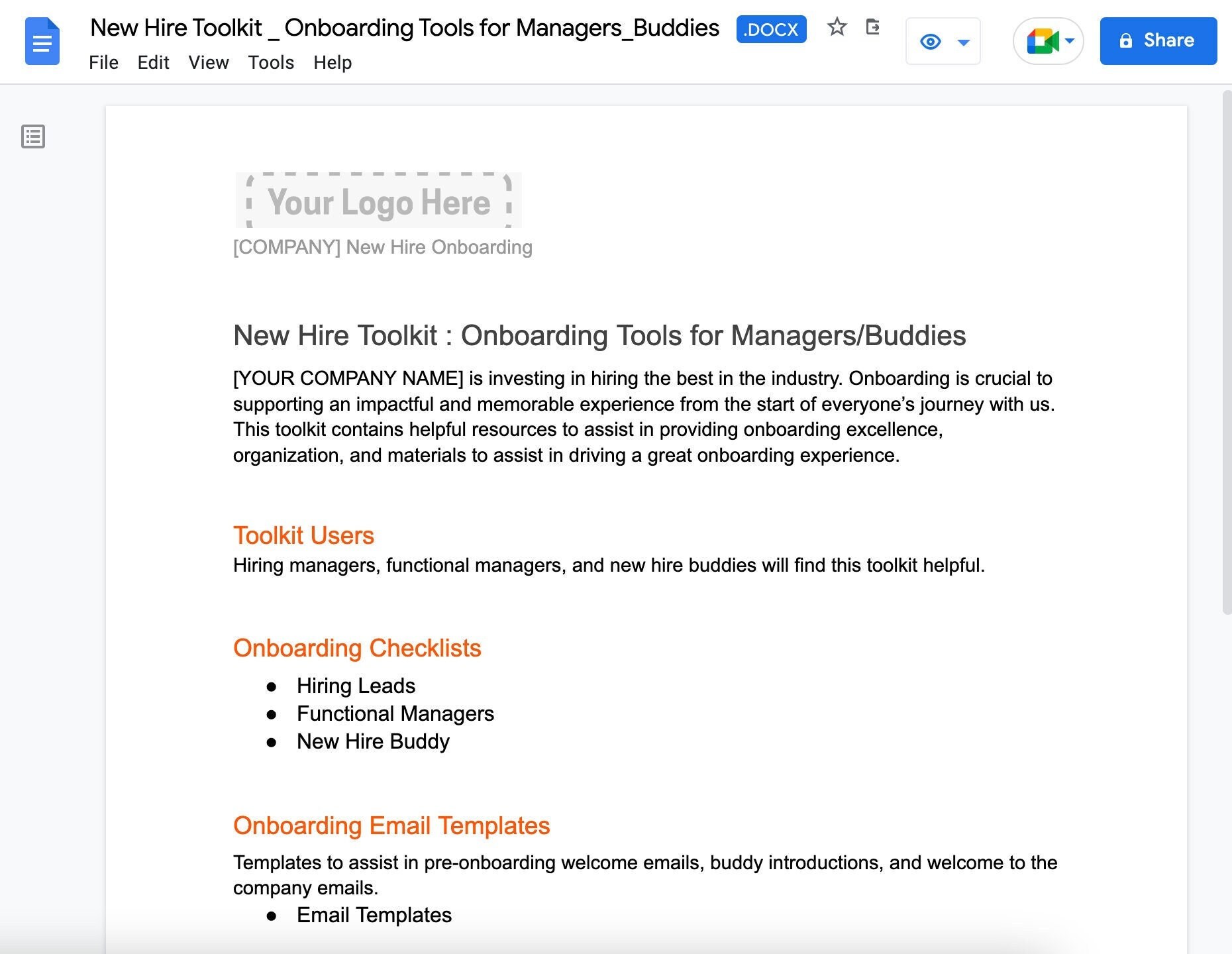 New Hire Toolkit Onboarding Tools for Managers & Buddies - Etsy