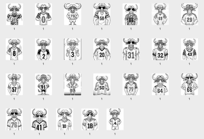 Buffalo Football Printable Coloring Pages - 2024 Starting Lineup | Kids ...
