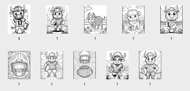 Buffalo Football Printable Coloring Pages - Baby Buffaloes | Kids and ...