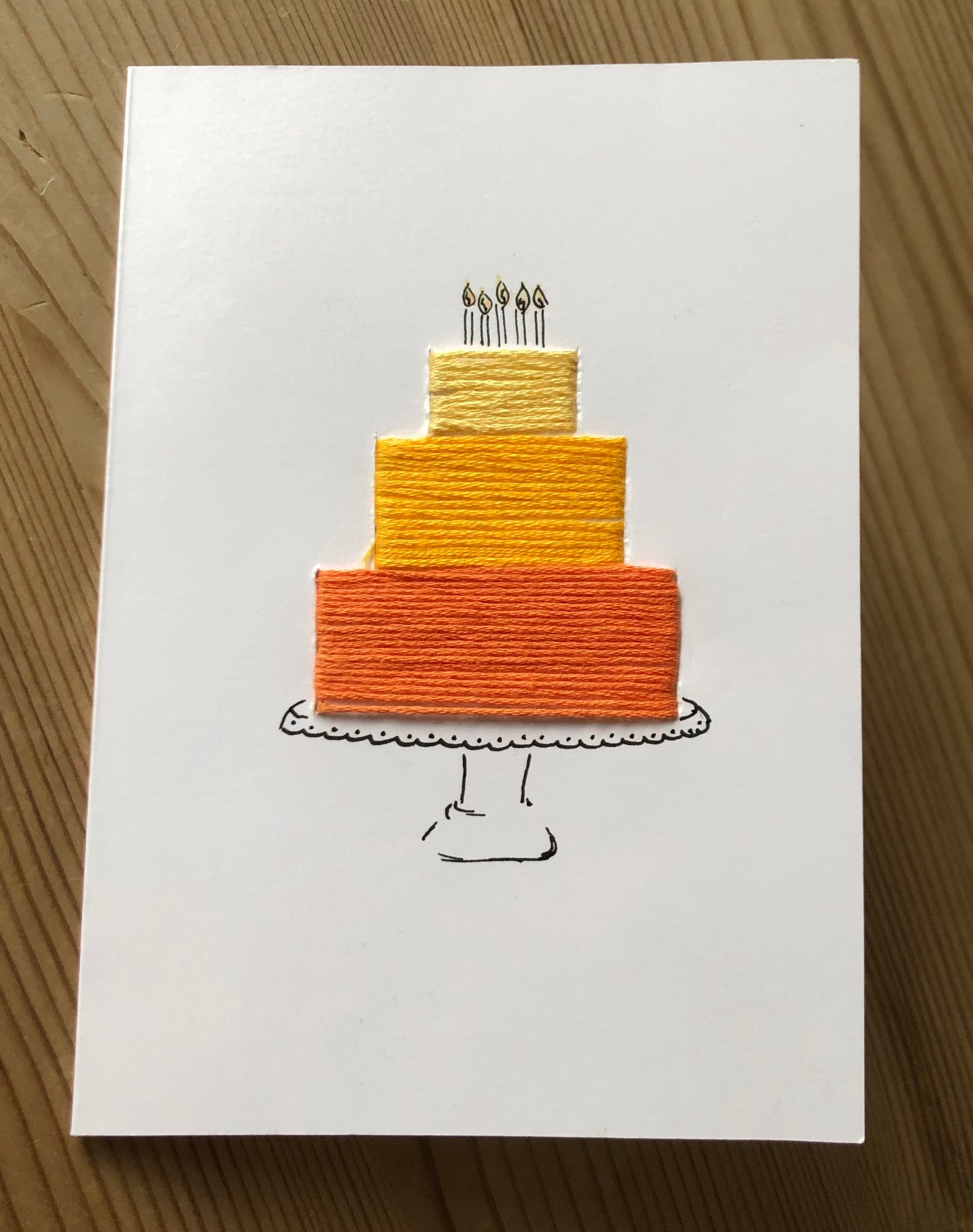 Handmade Birthday Card From Torn Edge by Sarahjane Creates - Etsy