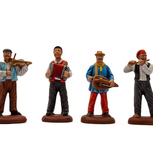 Les musiciens - Santon de Provence peint à la main - Etsy France