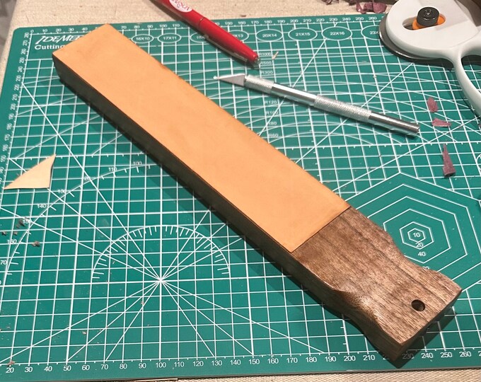 Kangaroo Leather Strop Paddle With Diamond Sharpening Compound gunny ...