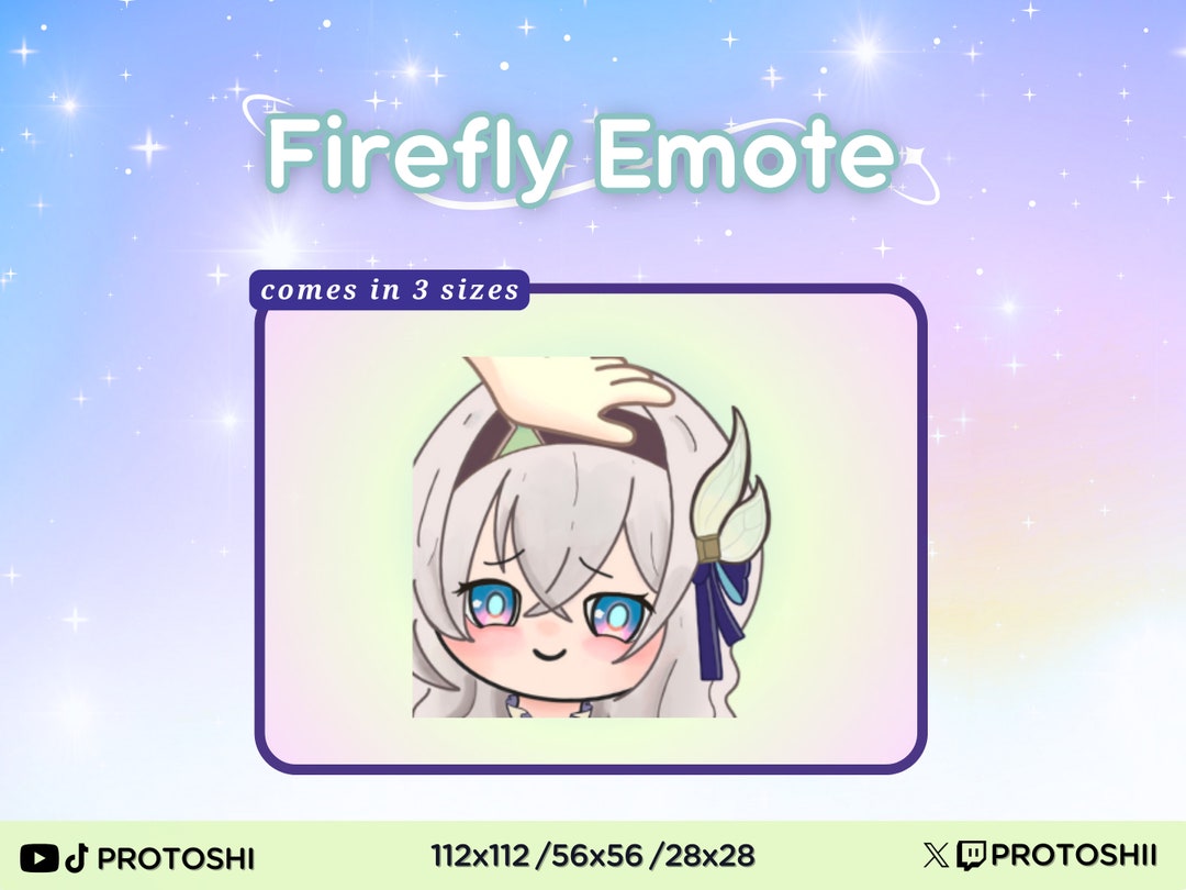 Firefly Emote Head Pat | Discord Twitch Cute Chibi Honkai Star Rail ...
