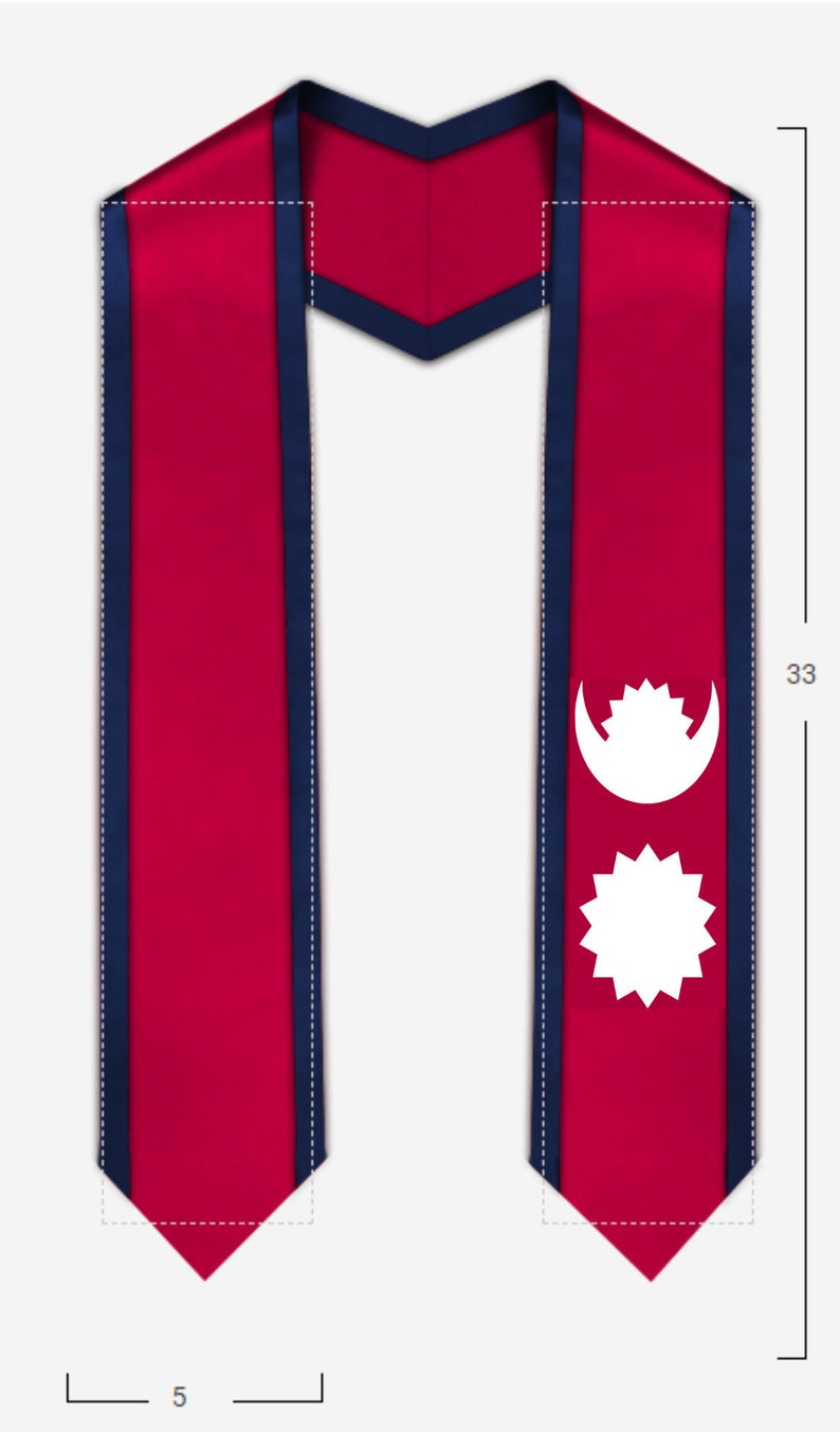 Nepalese Flag Graduation Stole | Graduation Stole of Nepal | Nepal ...
