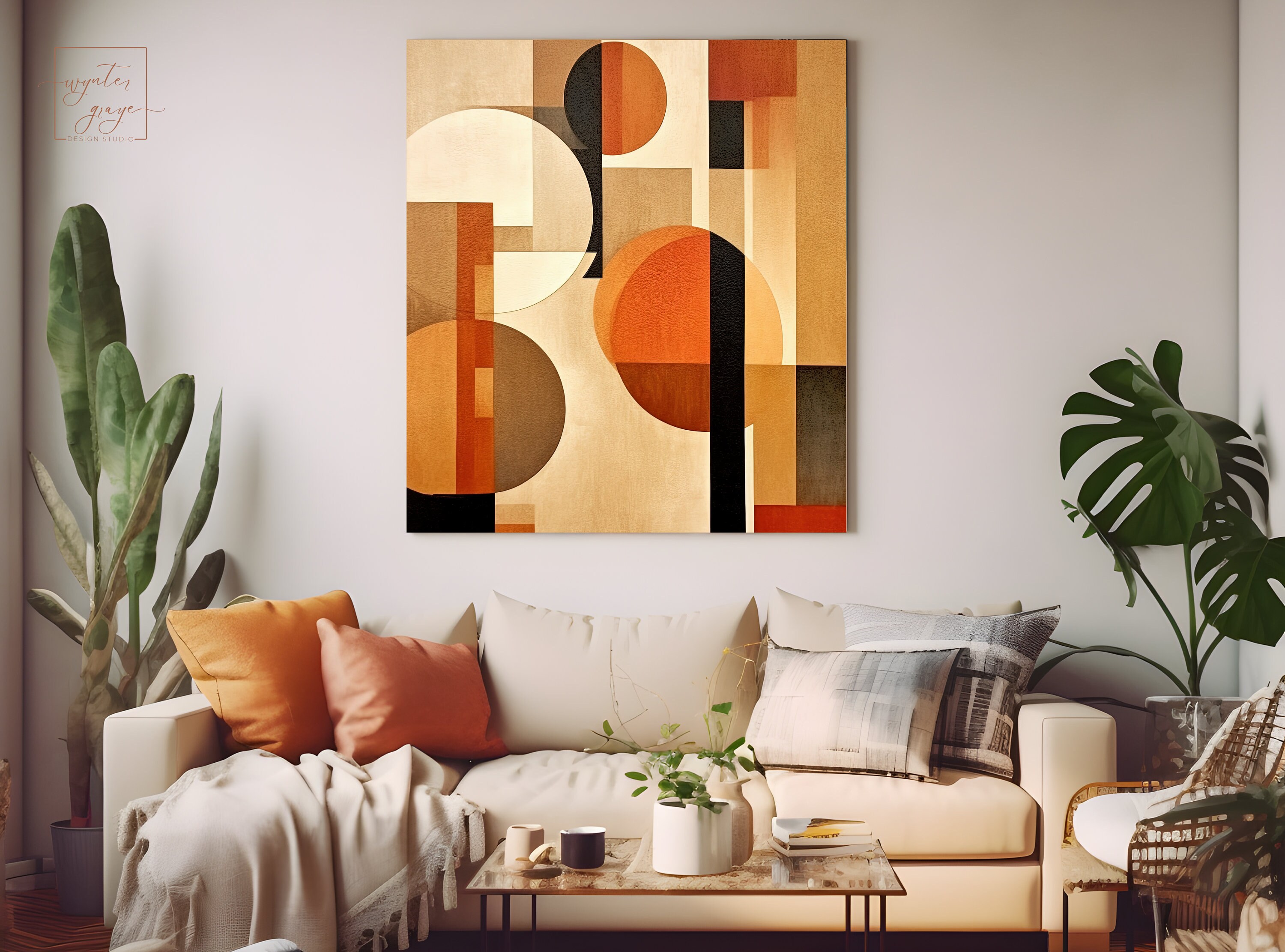 Boho Abstract Art, Instant Digital Download A Vibrant Decor Addition ...